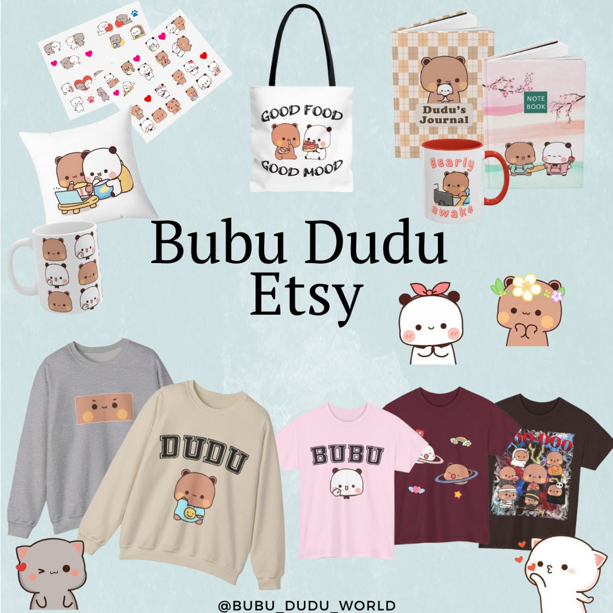 Cute Bubu Dudu merch 👕🍵📔 — Bubu Dudu World - Buymeacoffee