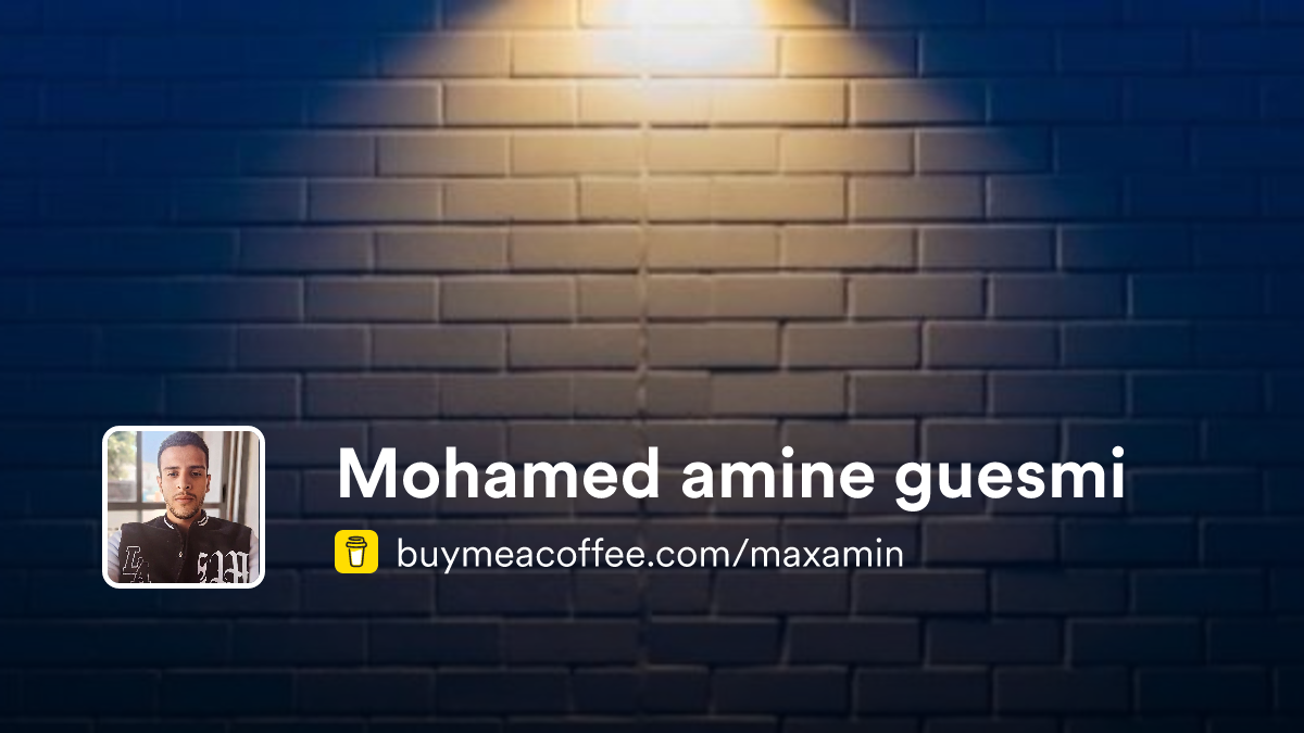 Mohamed amine guesmi - Buymeacoffee