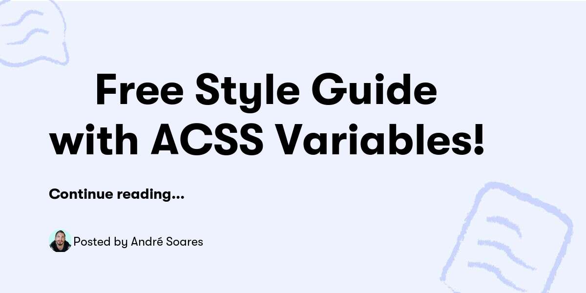 π¨ Free Style Guide With Acss Variables π¨ β AndrΓ© Soares Buymeacoffee