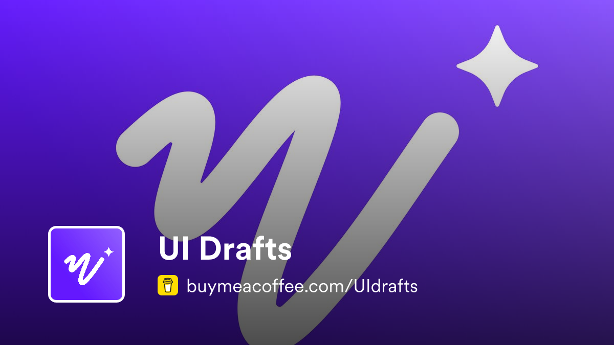 UI Drafts - Buymeacoffee