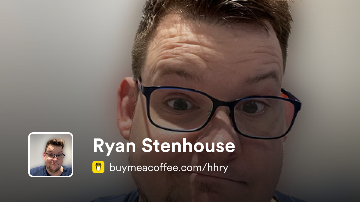 Ryan Stenhouse - Buymeacoffee