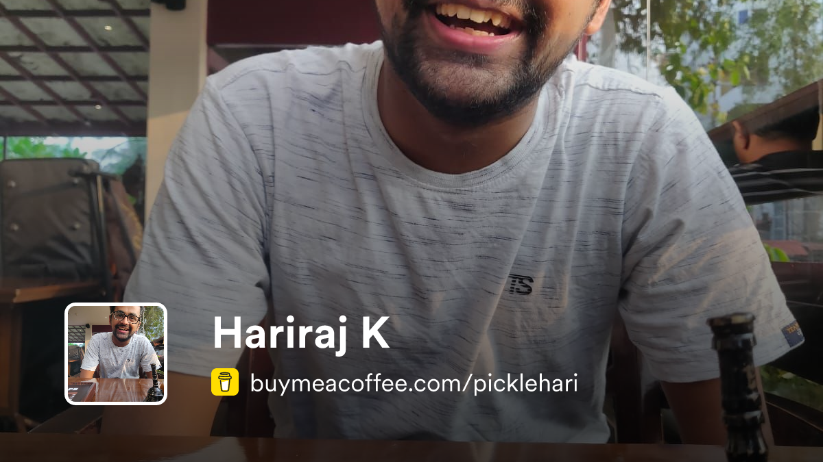 Hariraj K - Buymeacoffee