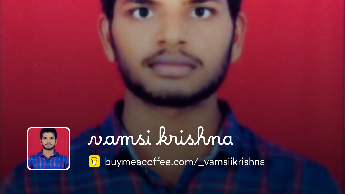 vamsi krishna - Buymeacoffee