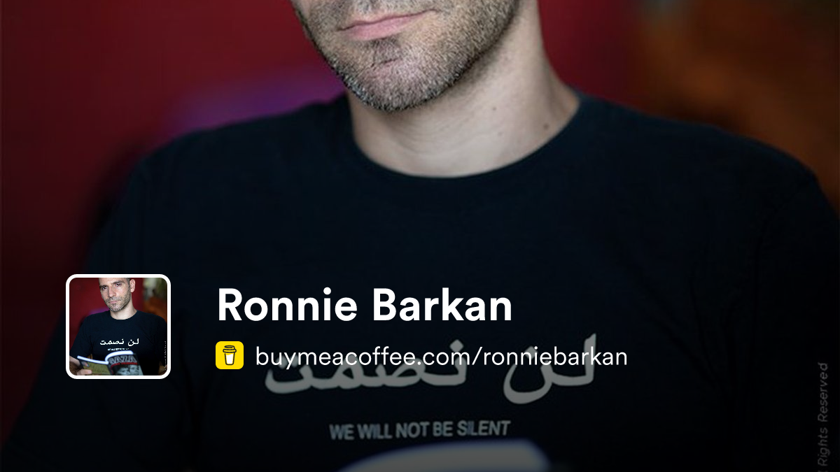 Ronnie Barkan - Buymeacoffee