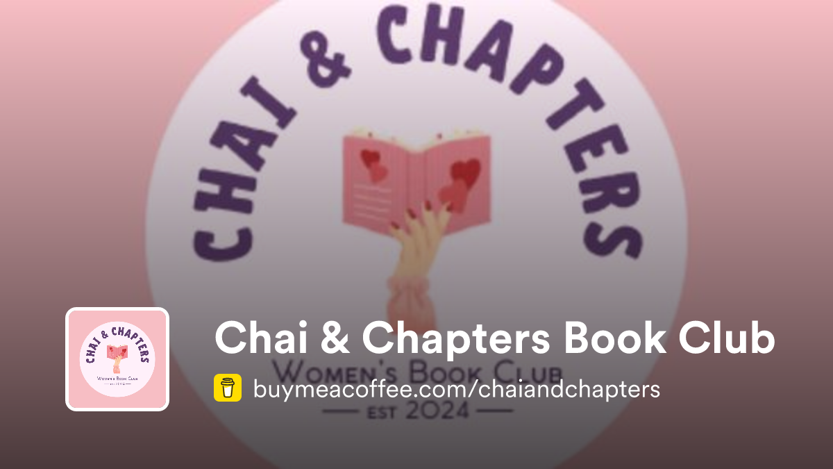 Membership | Chai & Chapters Book Club - Buymeacoffee