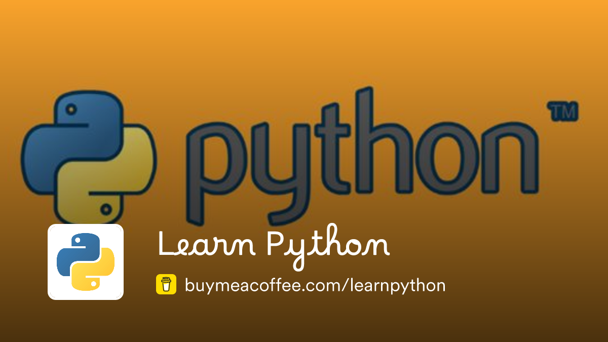 Learn Python is Begin your python journey - Buymeacoffee