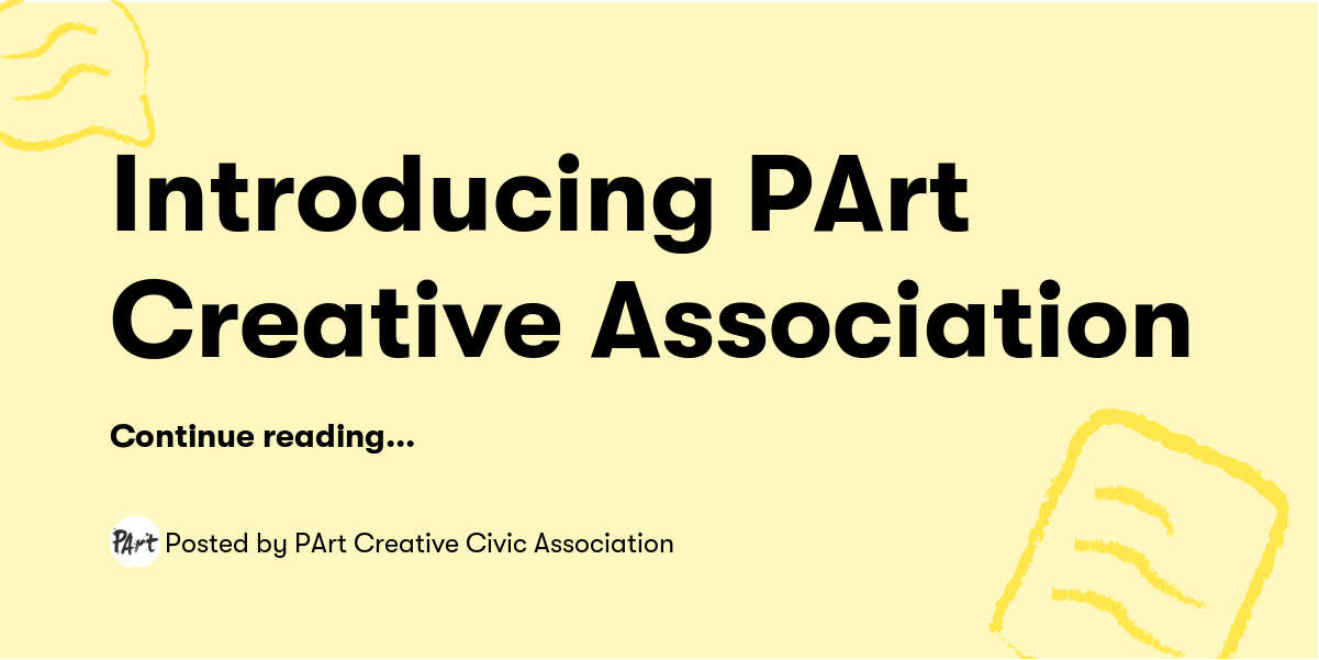 Introducing PArt Creative Association — PArt Creative Civic Association ...