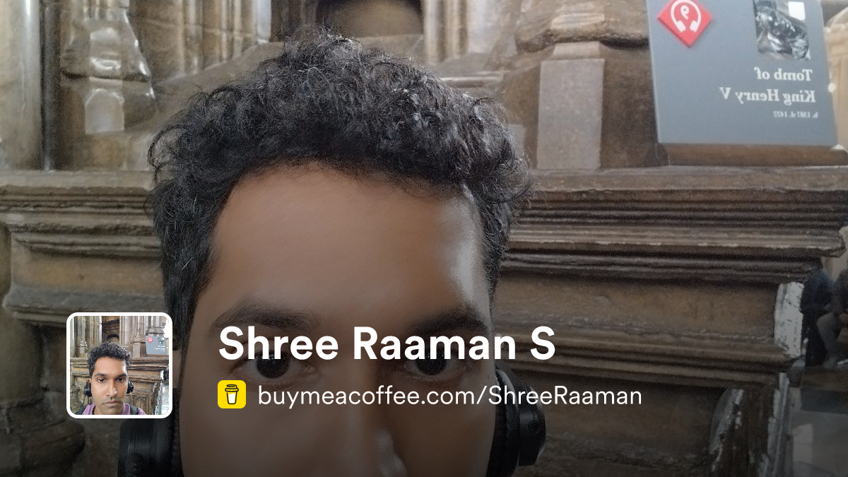 Shree Raaman S - Buymeacoffee