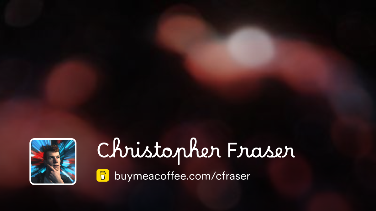 Christopher Fraser is helping you make great materials - Buymeacoffee