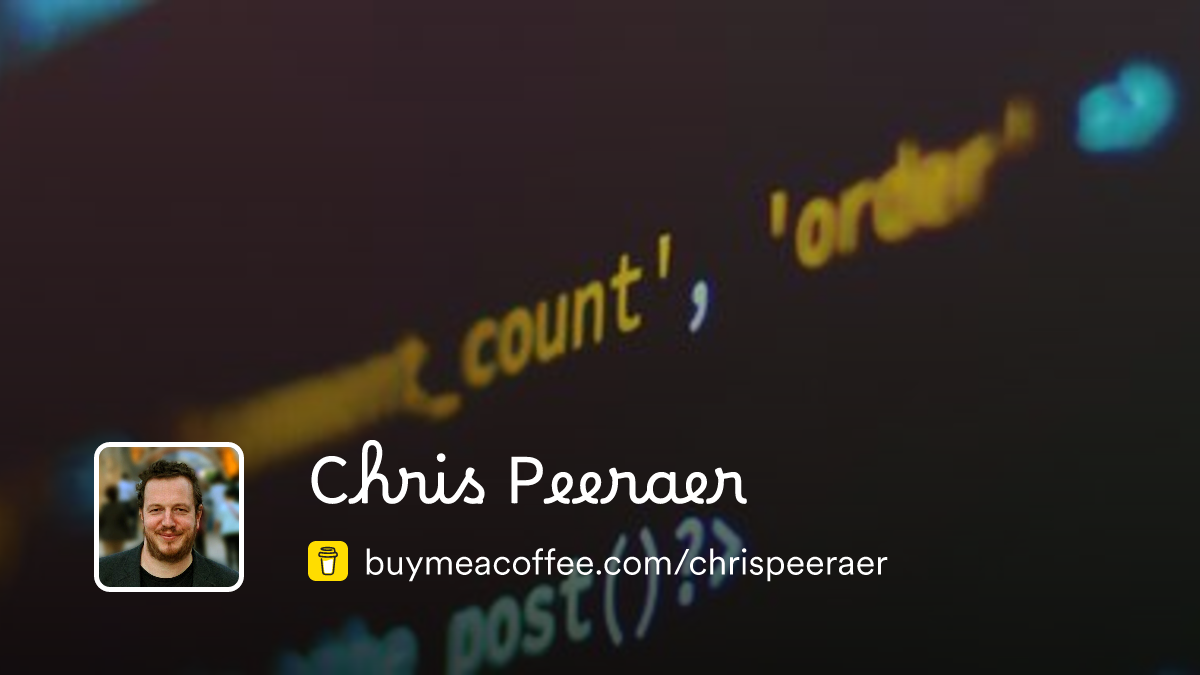 Chris Peeraer - Buymeacoffee