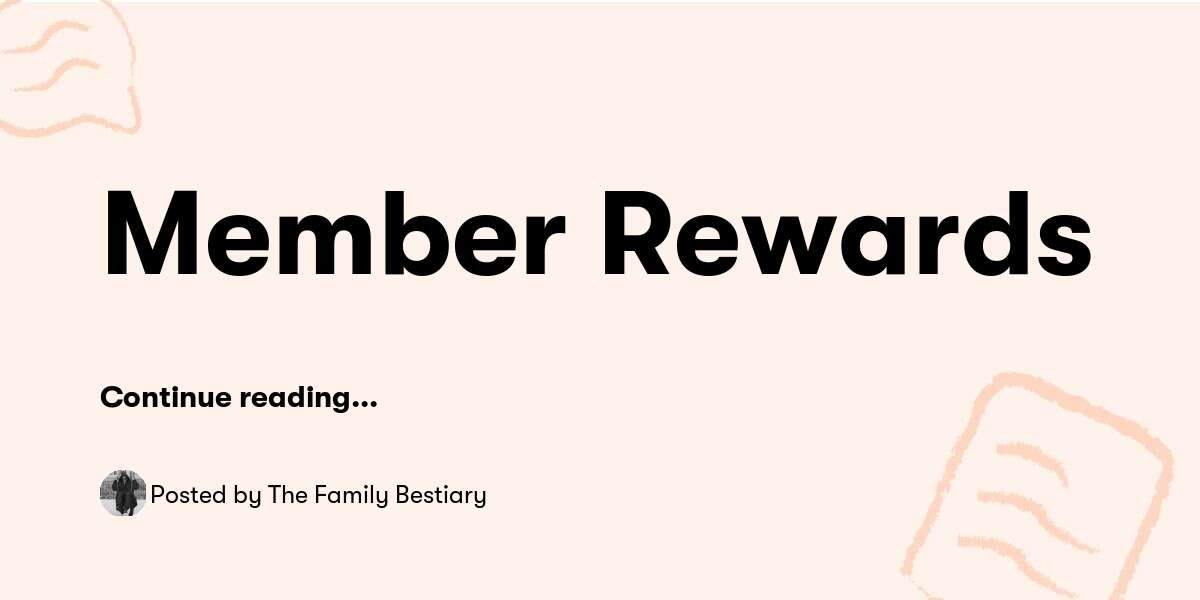 Member Rewards — The Family Bestiary - Buymeacoffee