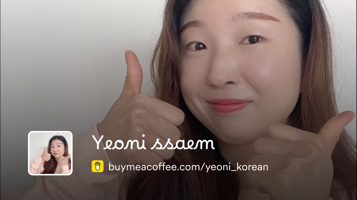 Yeoni ssaem - Buymeacoffee