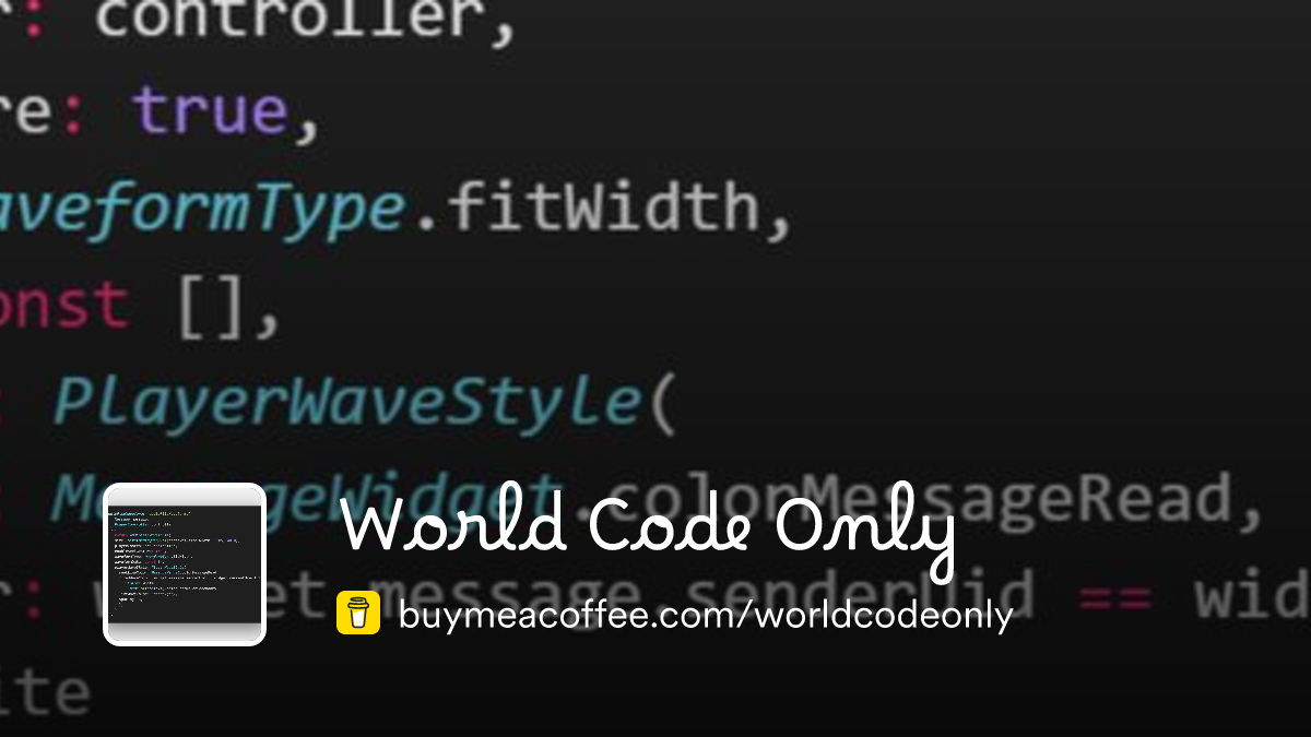 World Code Only - Buymeacoffee