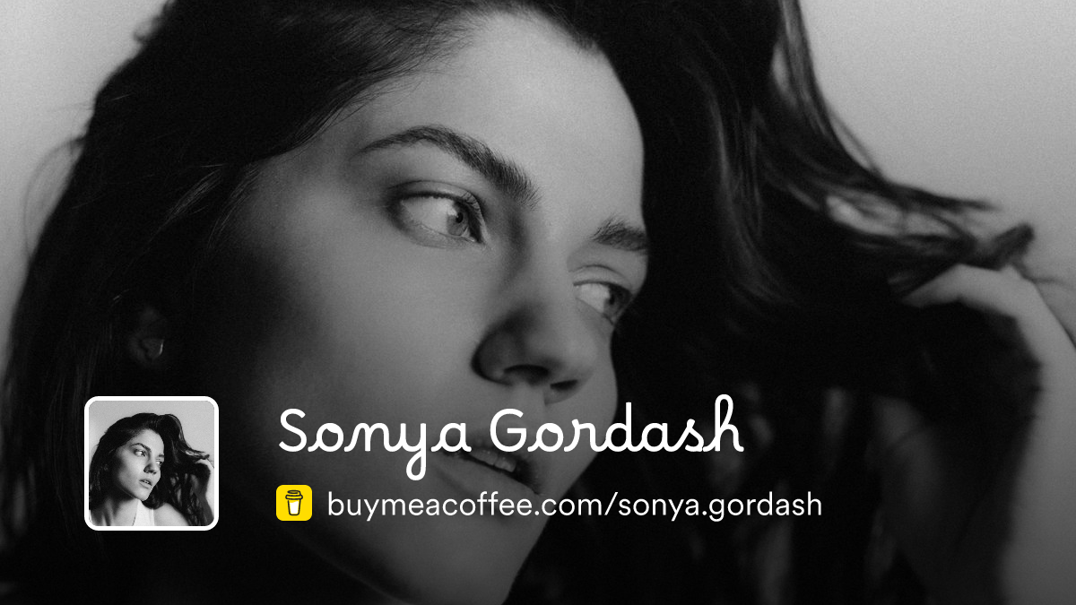 Sonya Gordash - Buymeacoffee