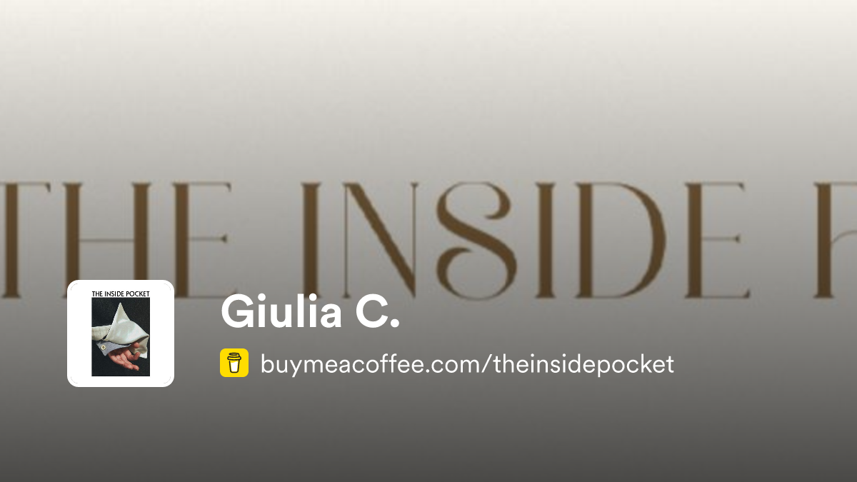 Giulia C. - Buymeacoffee