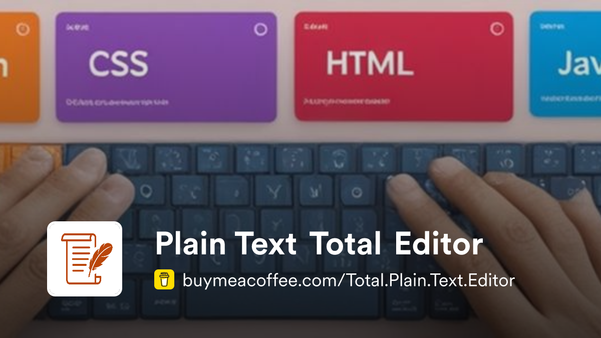 Plain Text Total Editor - Buymeacoffee