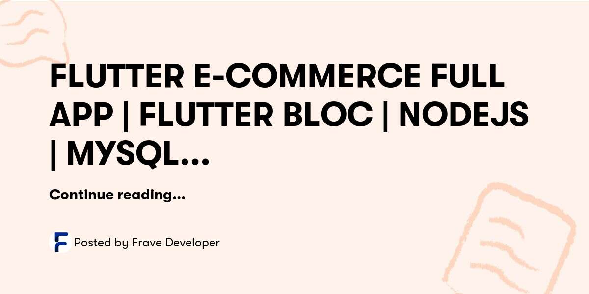 Flutter E Commerce Full App Flutter Bloc Nodejs Mysql Mongodb 6554
