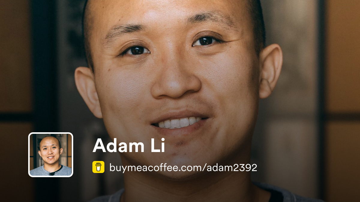 Adam Li - Buymeacoffee