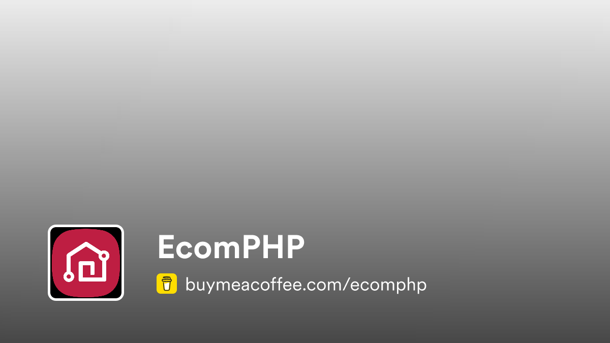 EcomPHP is developing ecommerce support library in PHP - Buymeacoffee