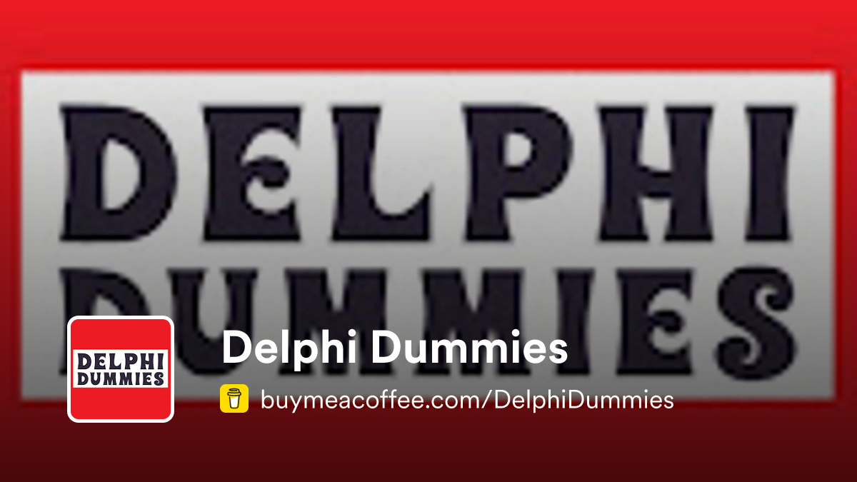 Delphi Dummies - Buymeacoffee