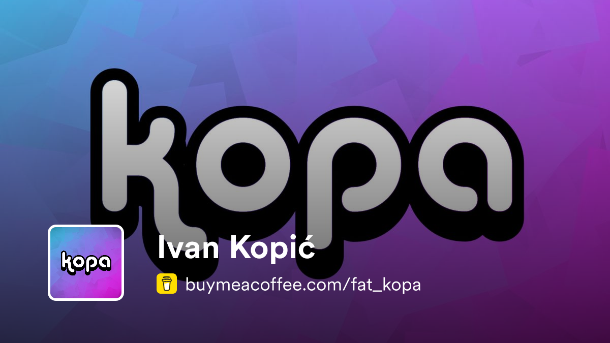 Ivan Kopić - Buymeacoffee