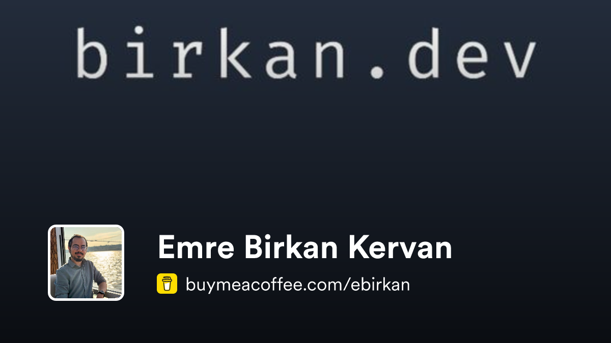 Emre Birkan Kervan - Buymeacoffee