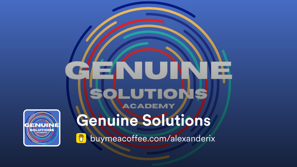 Genuine Solutions - Buymeacoffee