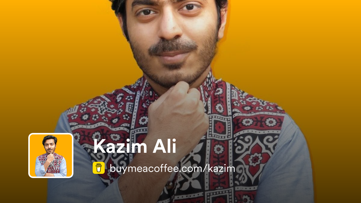 Kazim Ali - Buymeacoffee