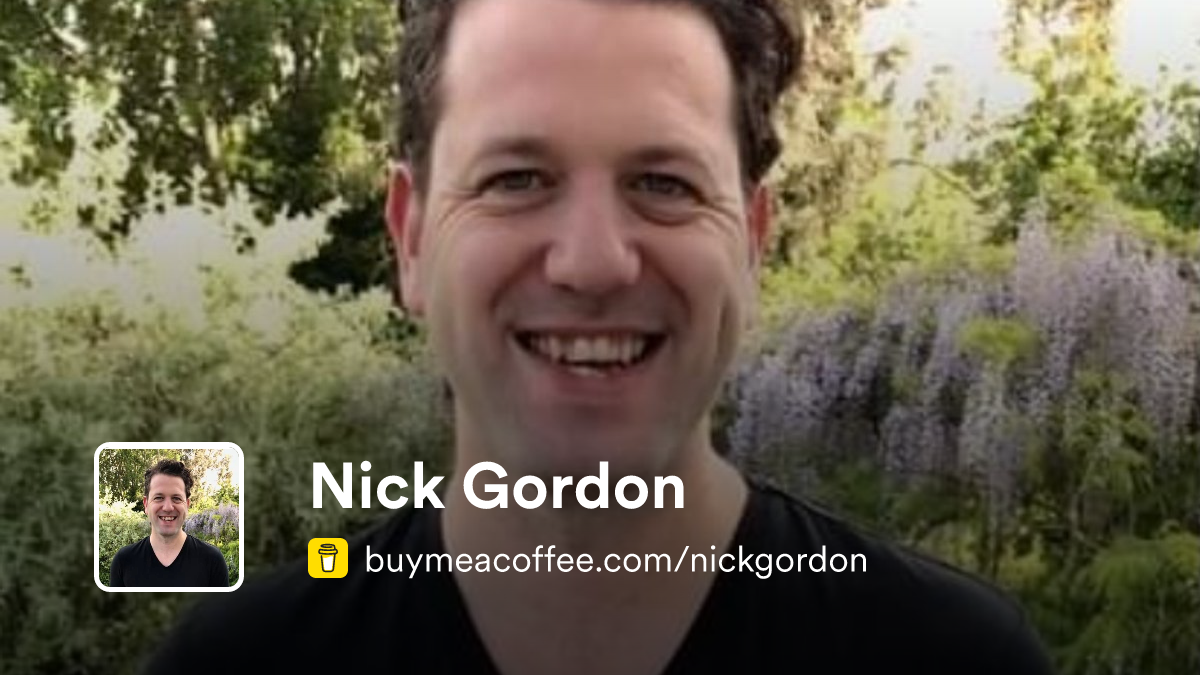 Nick Gordon - Buymeacoffee
