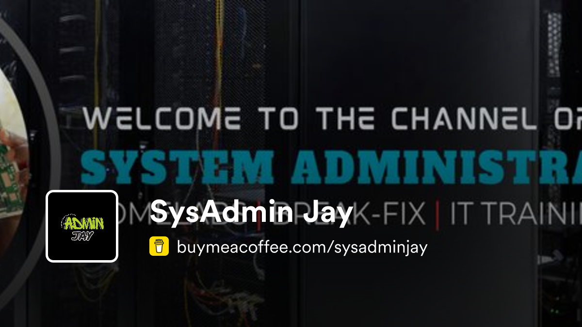 SysAdmin Jay - Buymeacoffee