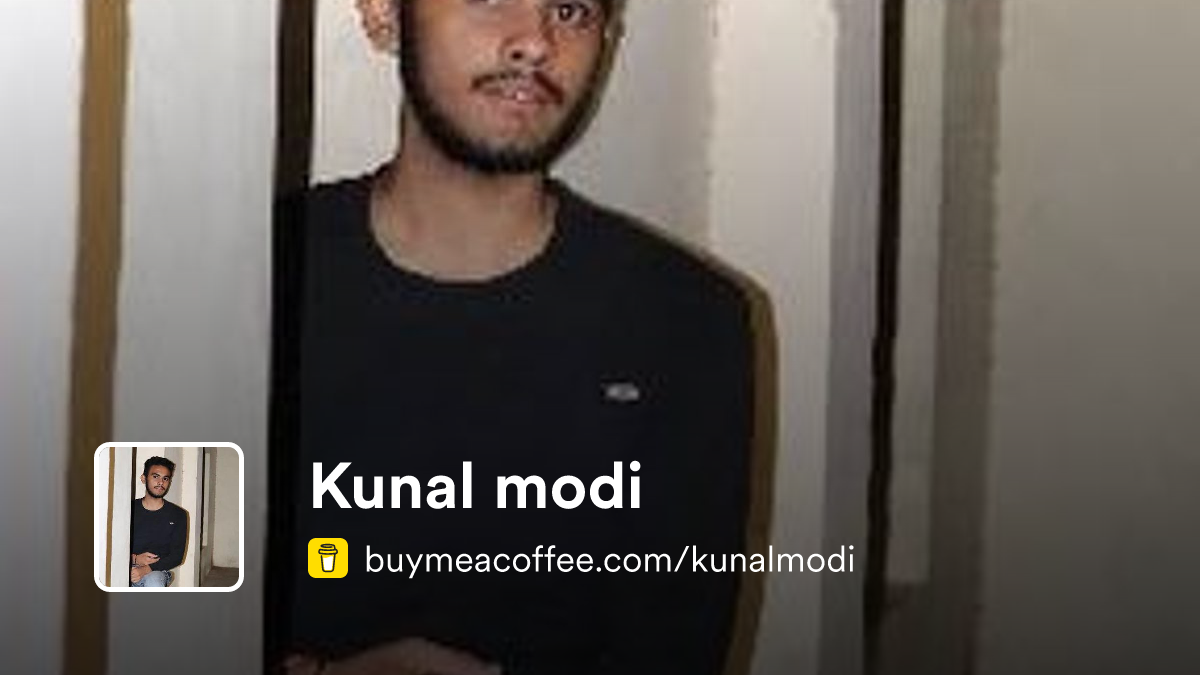 Kunal modi - Buymeacoffee