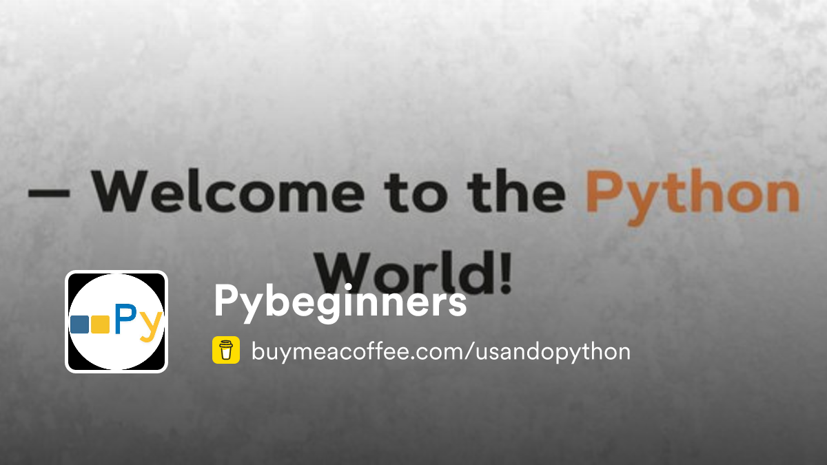 Pybeginners - Buymeacoffee