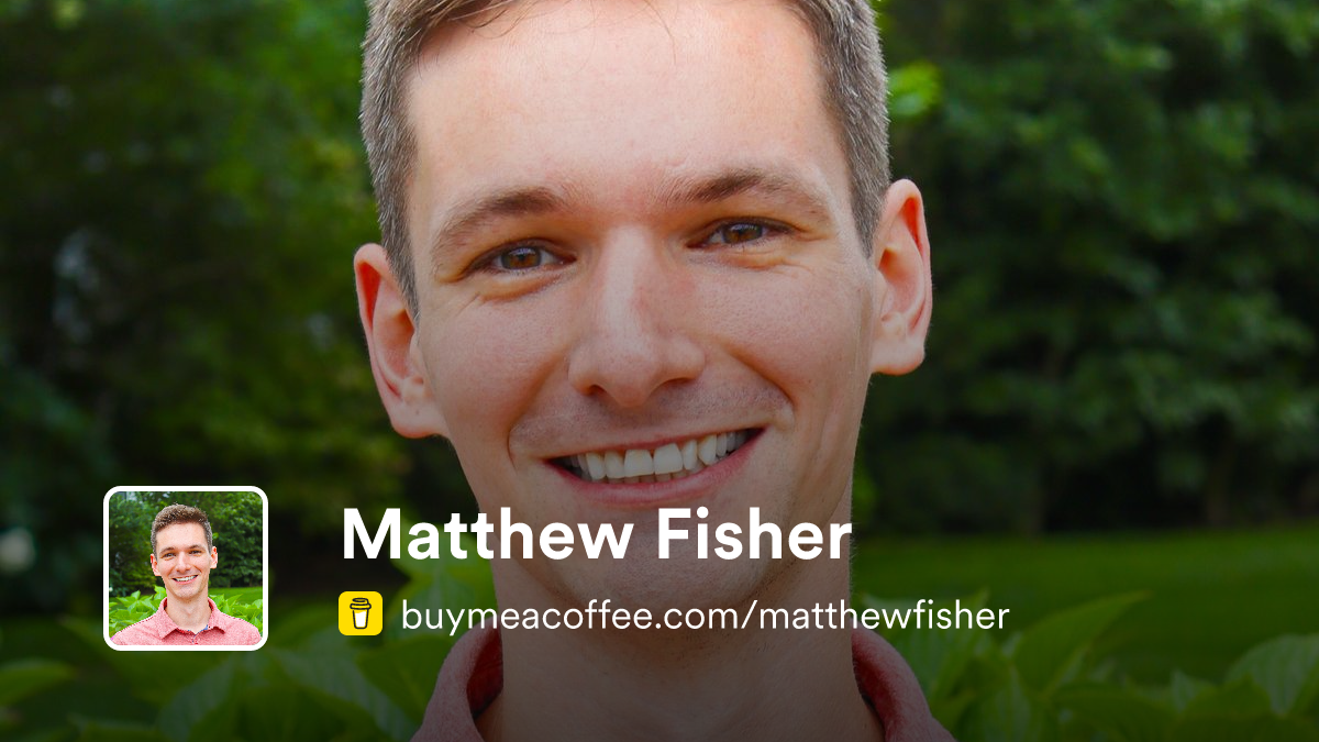 Matthew Fisher is creating signal in the noise - Buymeacoffee