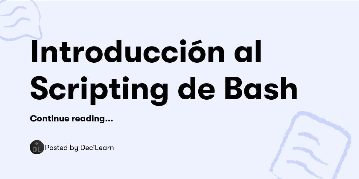 Introducción al Scripting de Bash — DeciLearn - Buymeacoffee