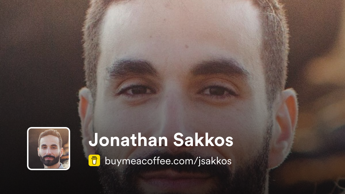Jonathan Sakkos - Buymeacoffee