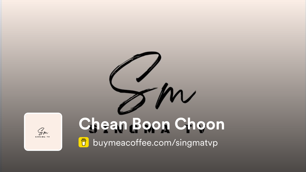 Chean Boon Choon - Buymeacoffee