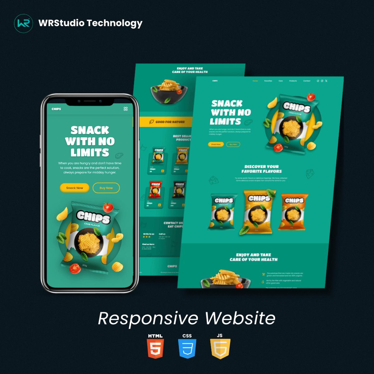 Responsive Snack Website — WRStudio - Buymeacoffee