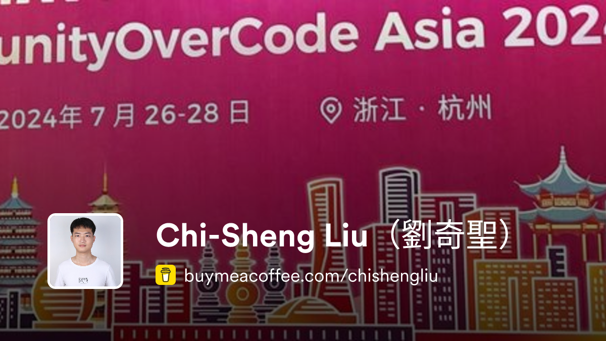 Chi-Sheng Liu（劉奇聖） is Open Source Contributor. Posting tech blogs occasionally. - Buymeacoffee