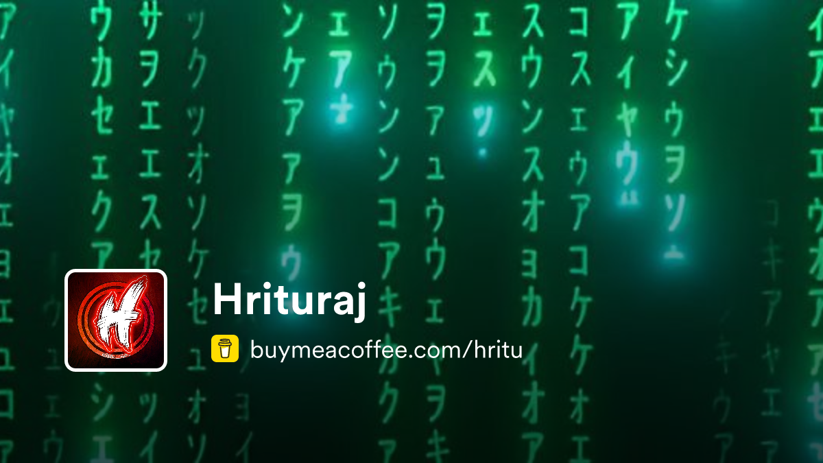 Hrituraj is I'm a passionate developer who just loves python. - Buymeacoffee