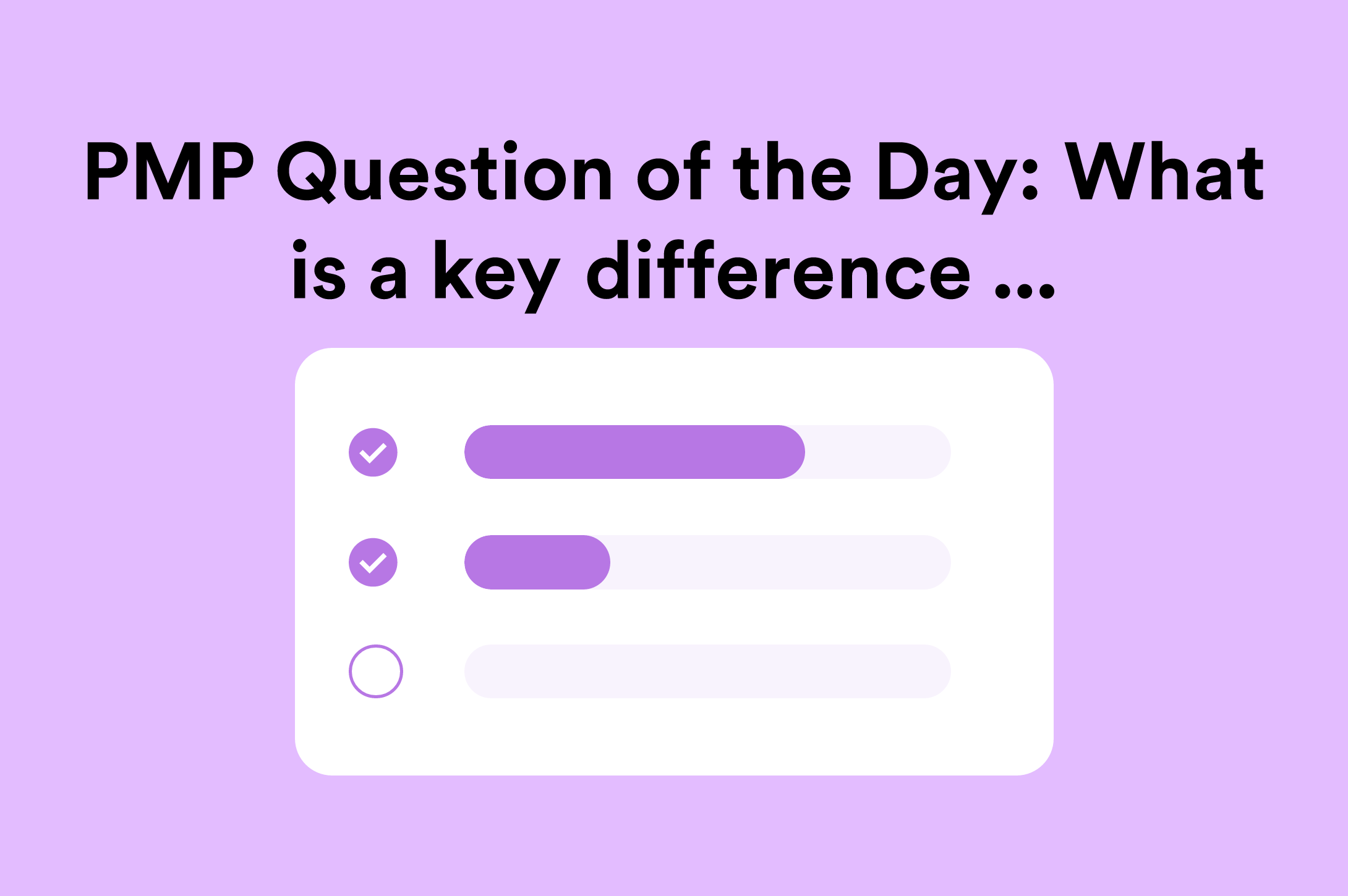 PMP Question of the Day: What is a key difference between Scrum and ...