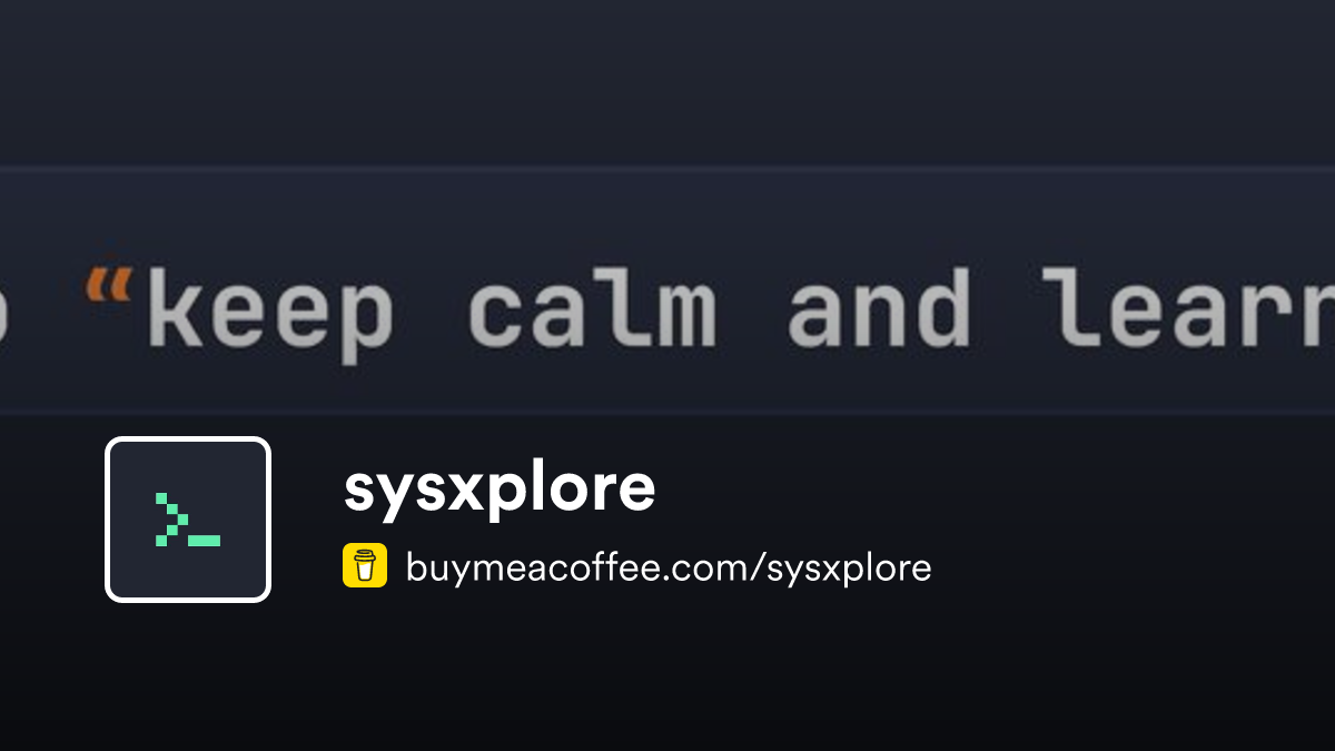 sysxplore - Buymeacoffee