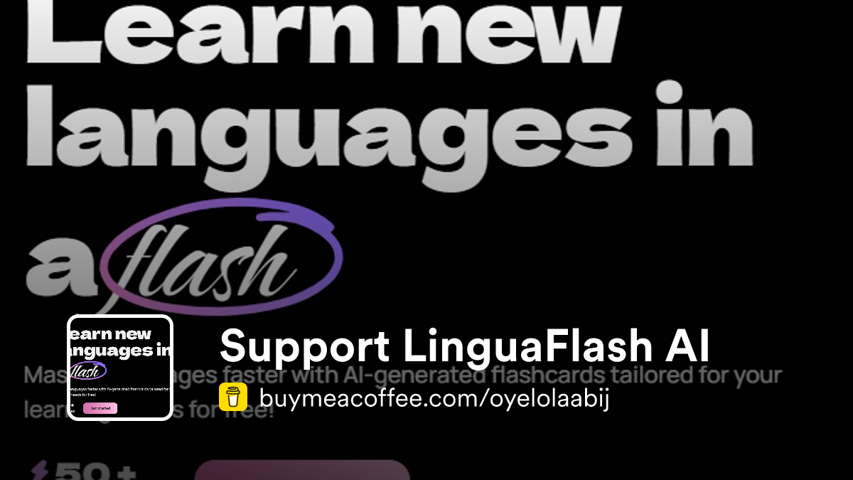 Support LinguaFlash AI - Buymeacoffee