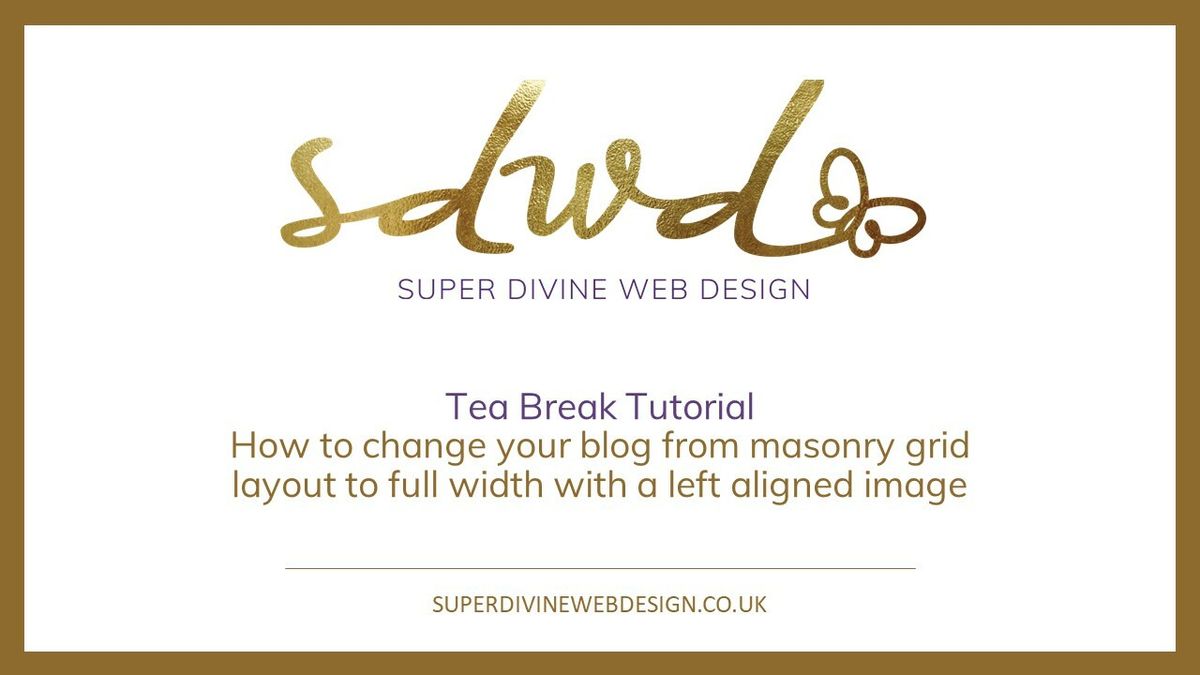 Latest video tutorial over on the SDWD blog — superdivineweb - Buymeacoffee