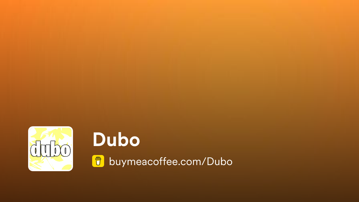 Dubo is creating 3D models. - Buymeacoffee