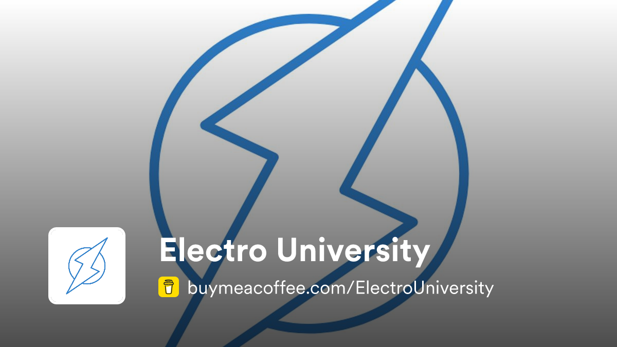 Electro University - Buymeacoffee