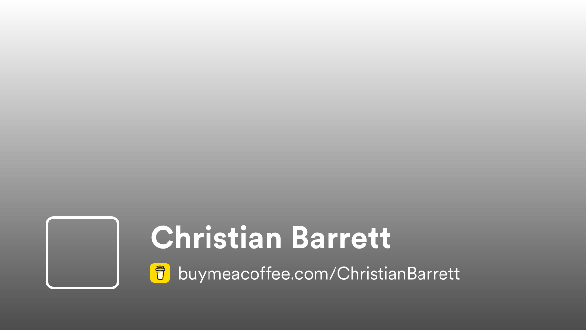 Christian Barrett - Buymeacoffee