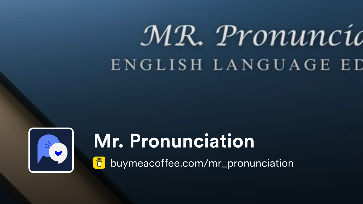 Extras | Mr. Pronunciation - Buymeacoffee