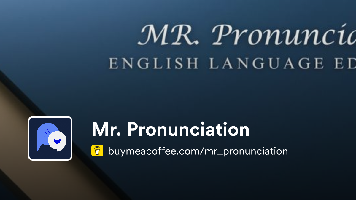 Posts | Mr. Pronunciation - Buymeacoffee