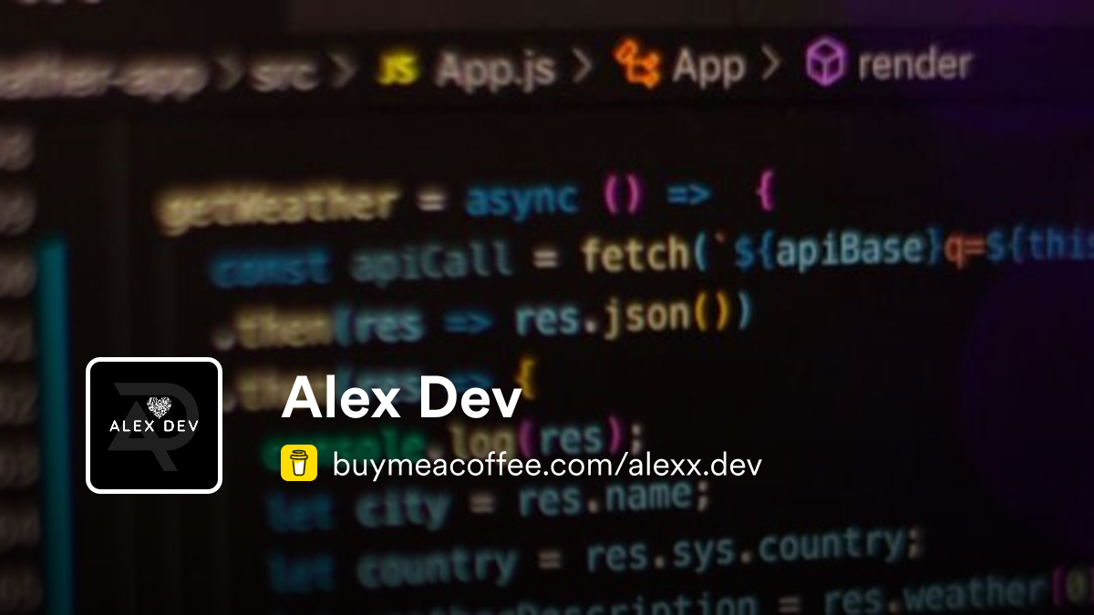 Alex Dev is Developer and Web Designer - Buymeacoffee