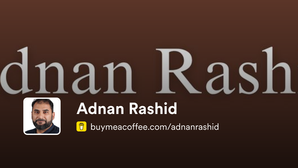 Adnan Rashid - Buymeacoffee
